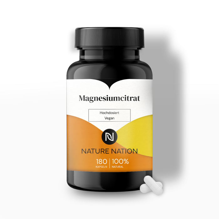 Magnesiumcitrat-Kapseln – Für Muskeln & Nerven – Nature Nation
